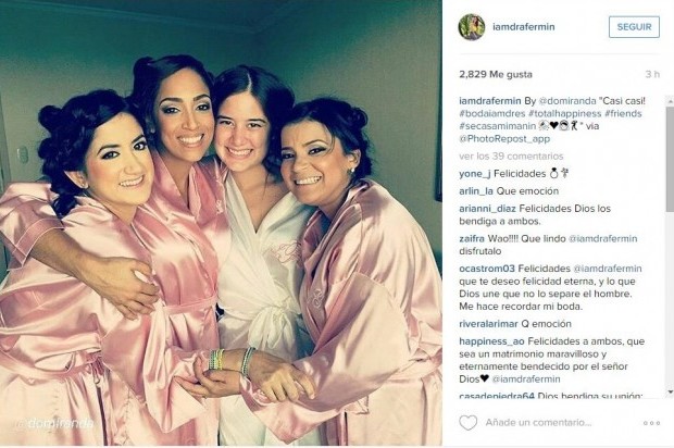 Iamdra Fermín publica fotos en Instagram minutos antes de su boda